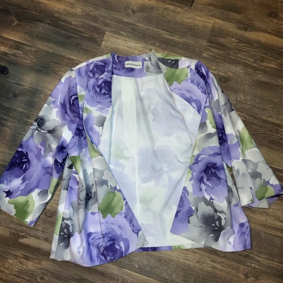 Alfred Dunner | Jackets & Coats | Alfred Dunner Floral Purple And Green ...
